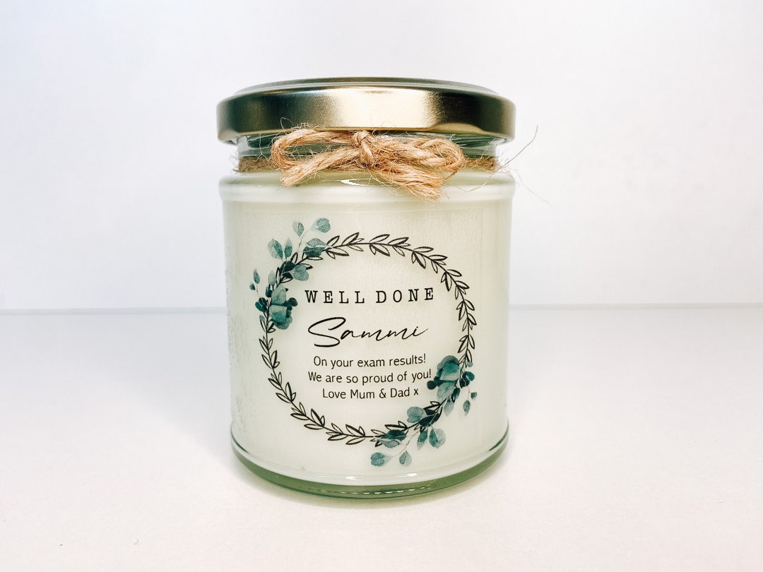 Well Done Gift - Well Done Candle - Well Done - Personalised Candle ...