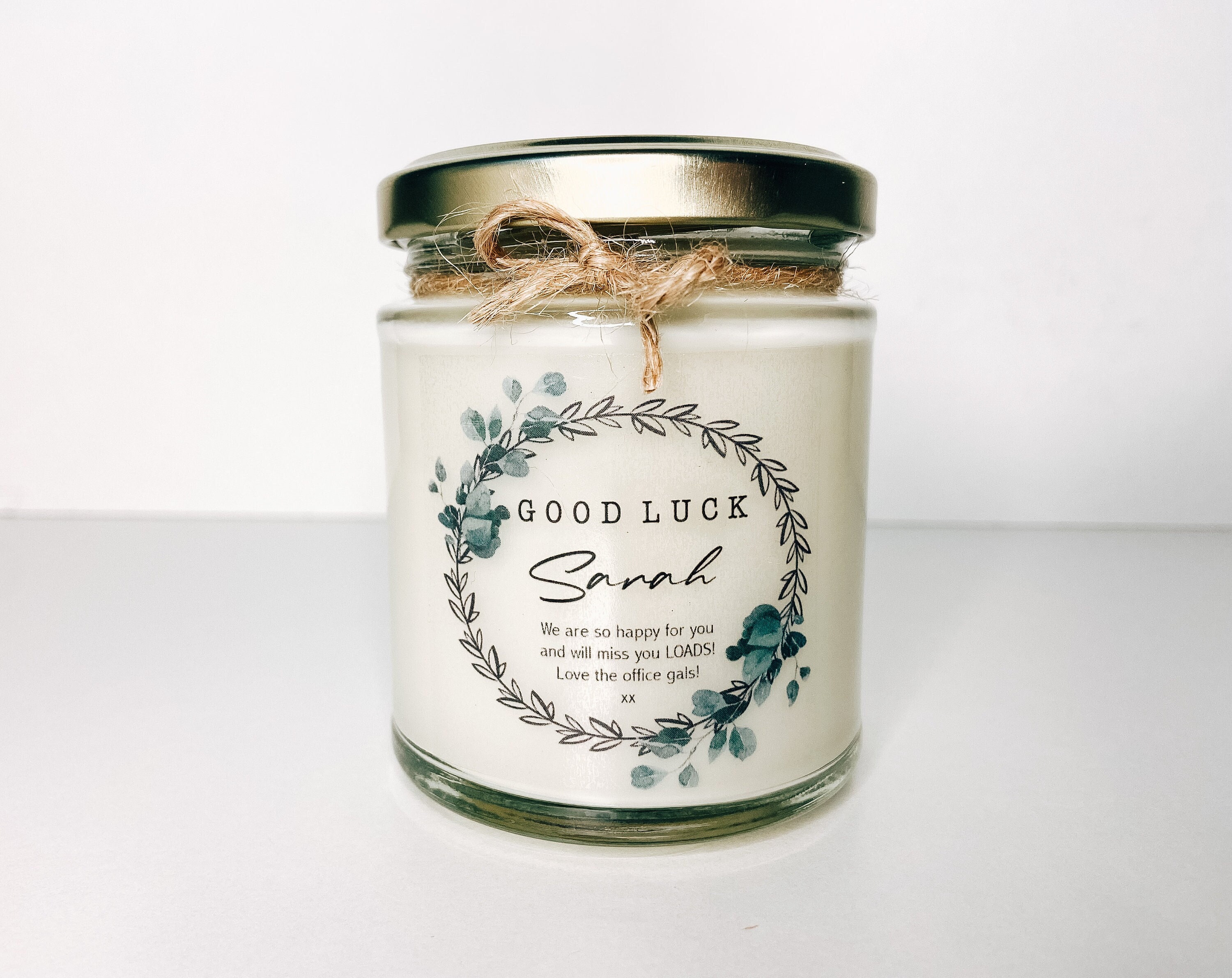 Good Luck Gift Good Luck Candle Sorry Youre Leaving - Etsy UK