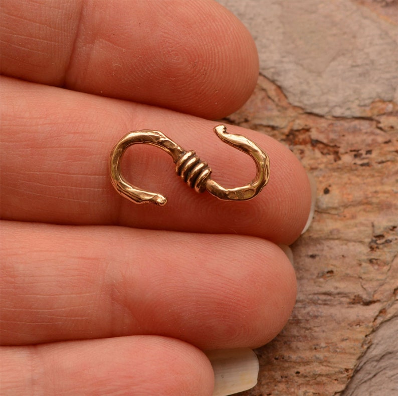 Bronze S Hook, Artisan Hook, (option Available to Add Jump Rings) LD ...