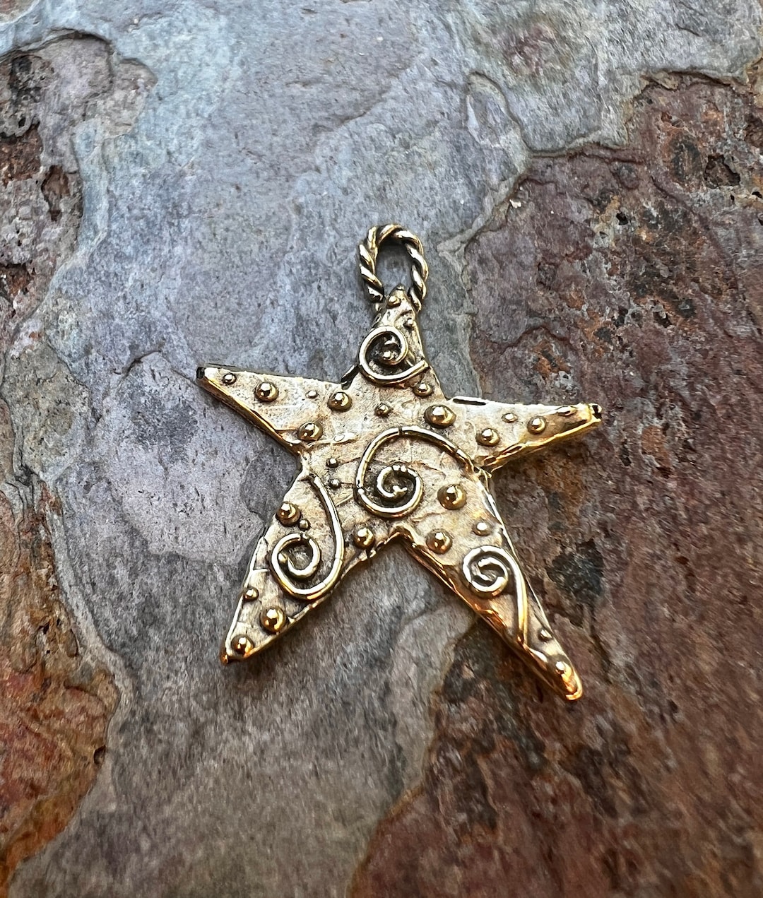 Whimsical Star Charm in Gold Bronze -LD-798 - Etsy