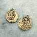 Spanish Reale Coin Charms in Gold Bronze, Double Sided, (PAIR) LD-39 - Etsy