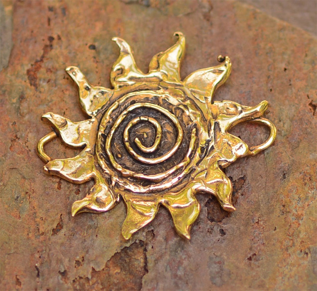 Spiral Sun Charm in Bronze, -LD-296 - Etsy