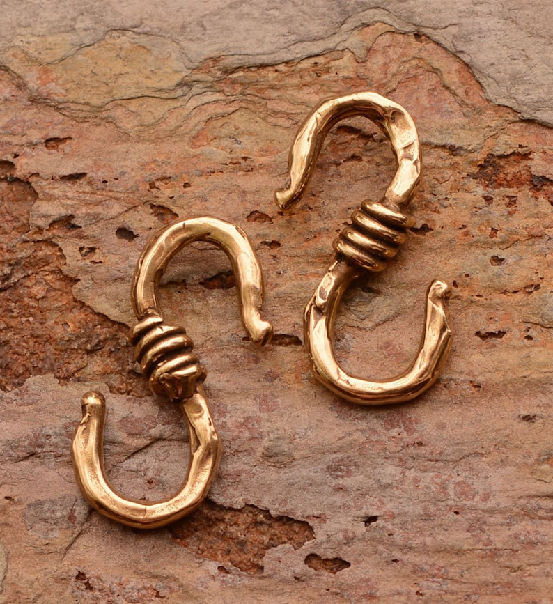 Bronze S Hook, Artisan Hook, (option Available to Add Jump Rings) LD ...