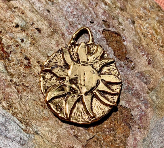 Smile Often Sun Pendant in Gold Bronze LD-609 | Etsy