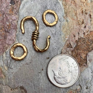 Bronze S Hook, Artisan Hook, (option Available to Add Jump Rings) LD ...