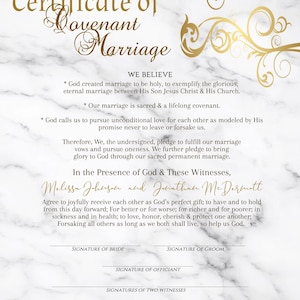 Abstract Love Certificate of Marriage Template 8x10/easy Corjl Editing ...
