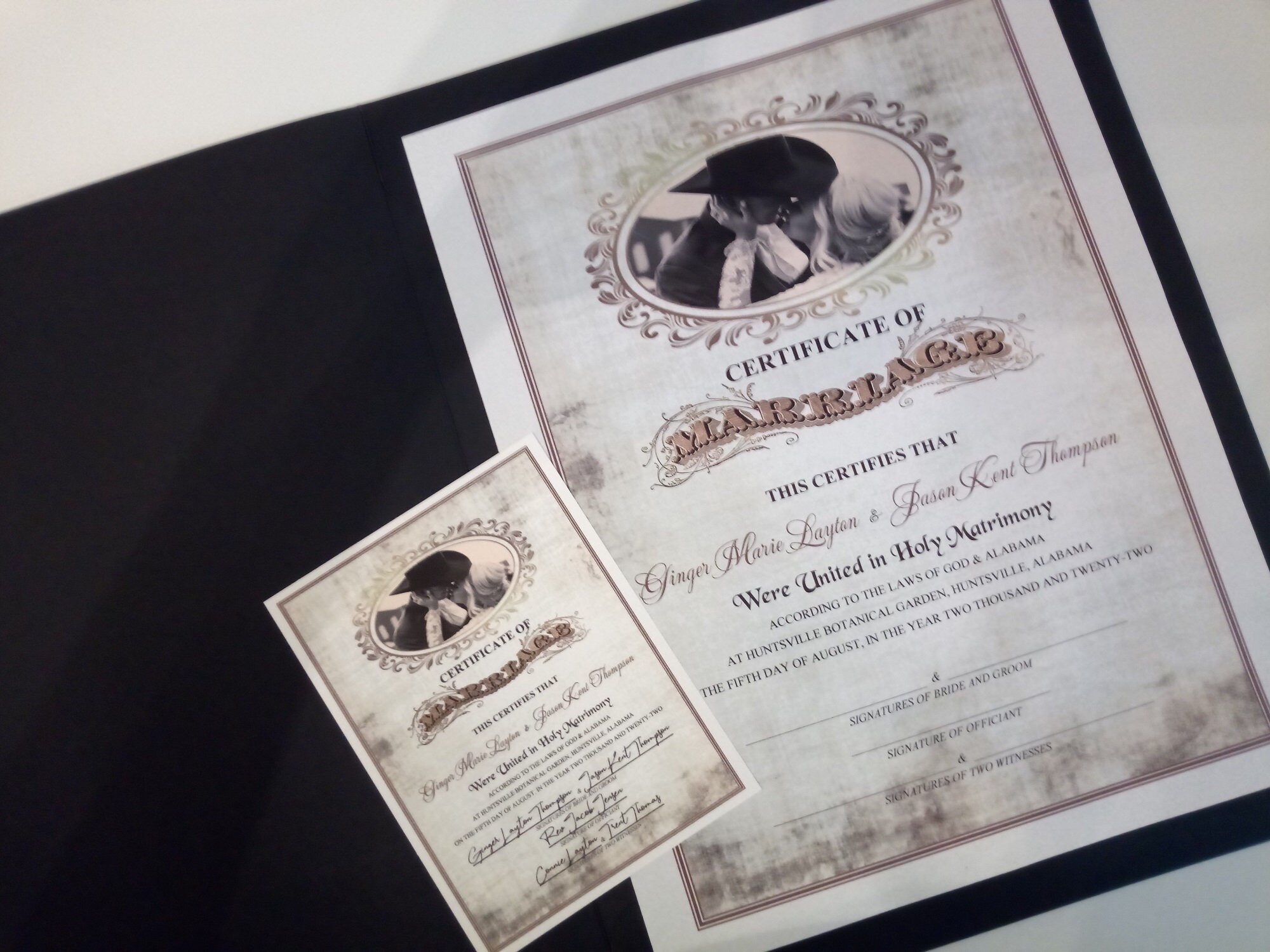 Happy Trails Cowboy Certificate of Marriage 8.5x11/opt Certificate ...