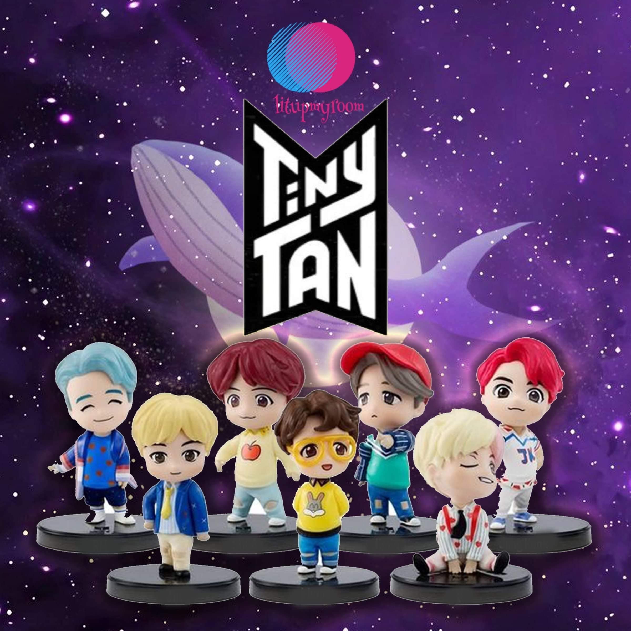 BTS Mini Figures Tiny tan Set of 7 Kpop idols | Etsy