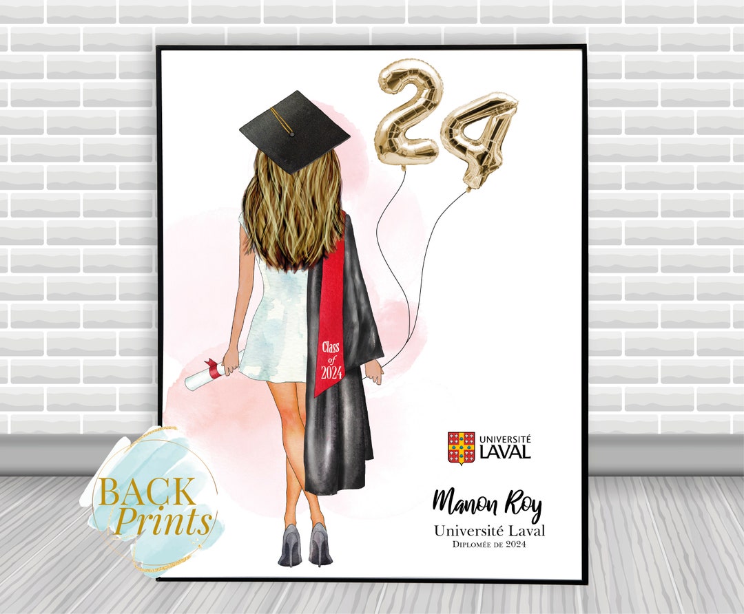 Université Laval, Custom Made Print, Graduation Gift, Daughter ...