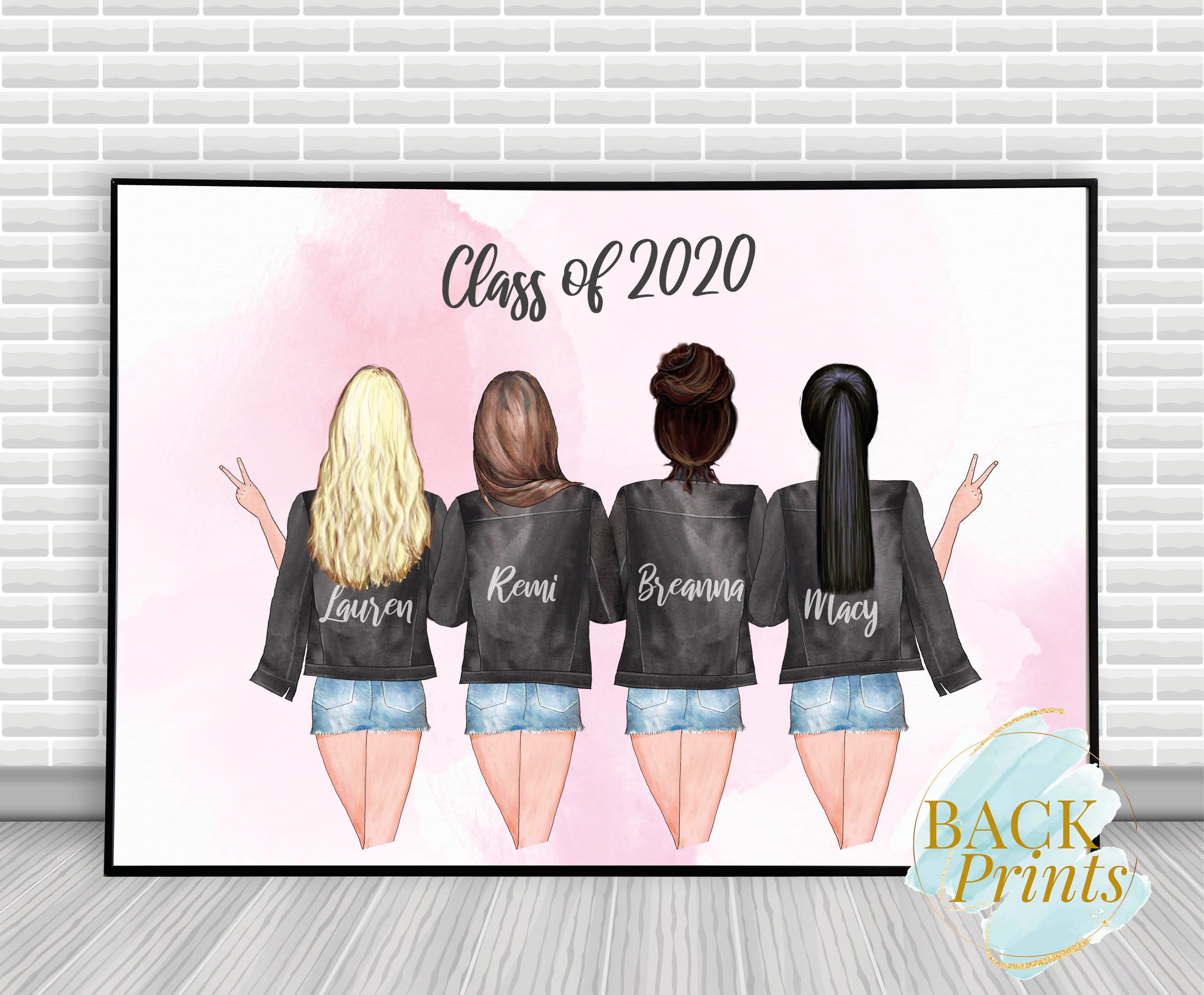 Best Friends Gift Personalised Print Friendship Print - Etsy