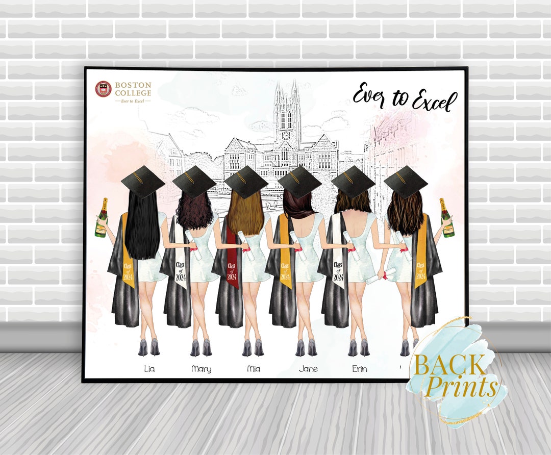 Graduation Gift, 6 Best Friends Print, Personalized Friends Print ...