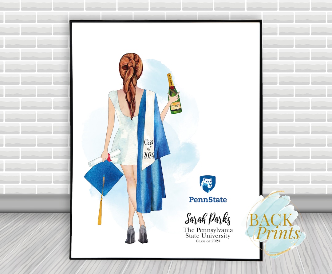 Custom Made Print, Penn State, Graduation Gift, Daughter Graduation ...