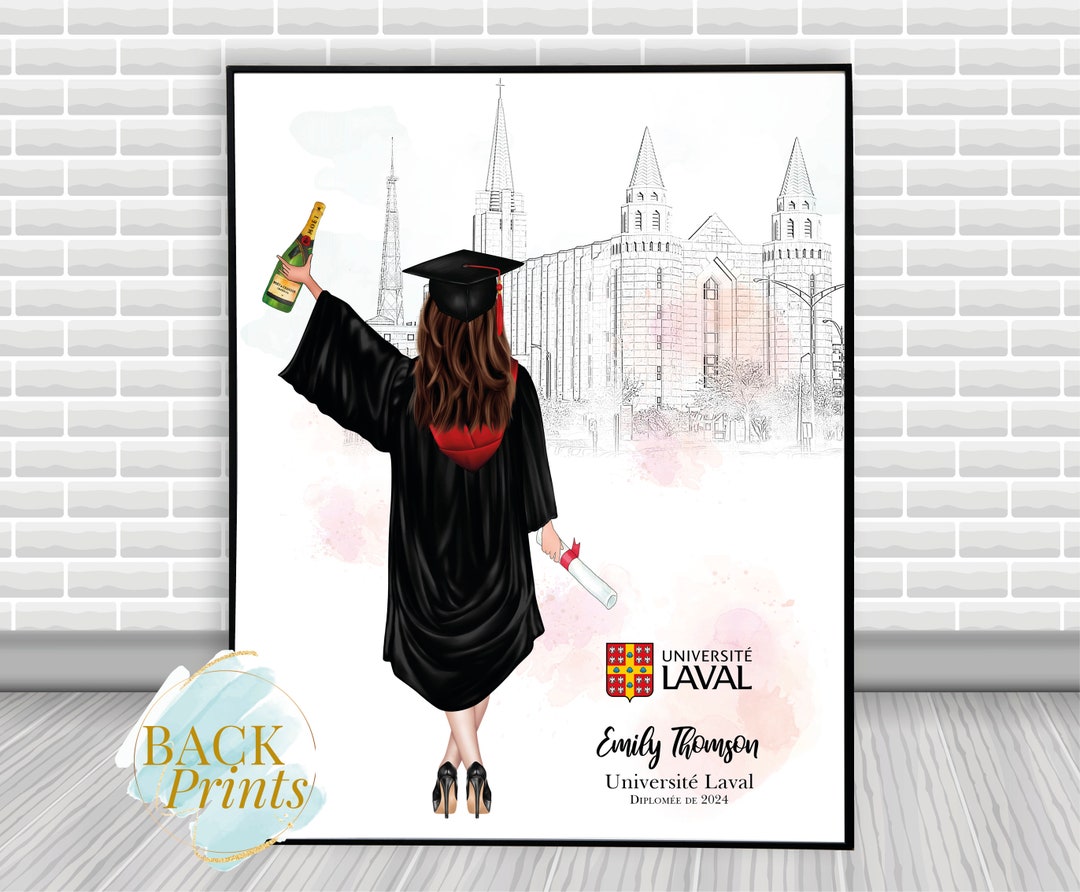 Graduation Gift, Université Laval, Custom Made Print, Daughter ...