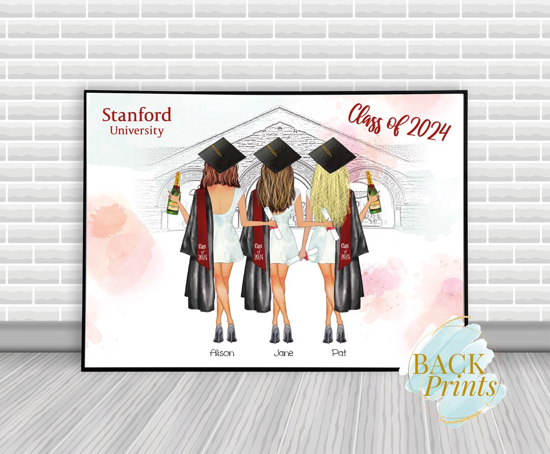 Best Friends Print, Graduation Gift, University Graduation 2025 ...