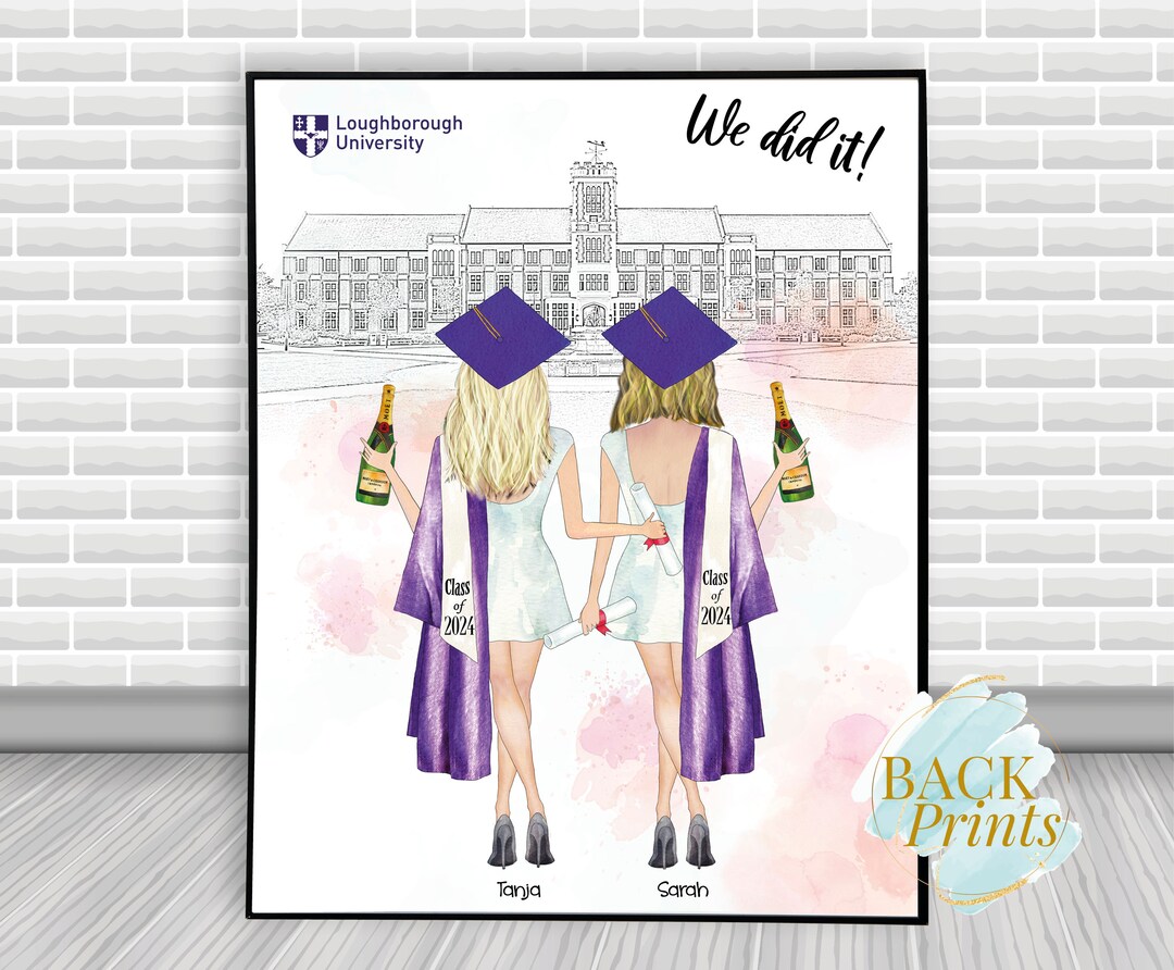 Best Friend Print, Graduation Gift, University Graduation, Graduate ...