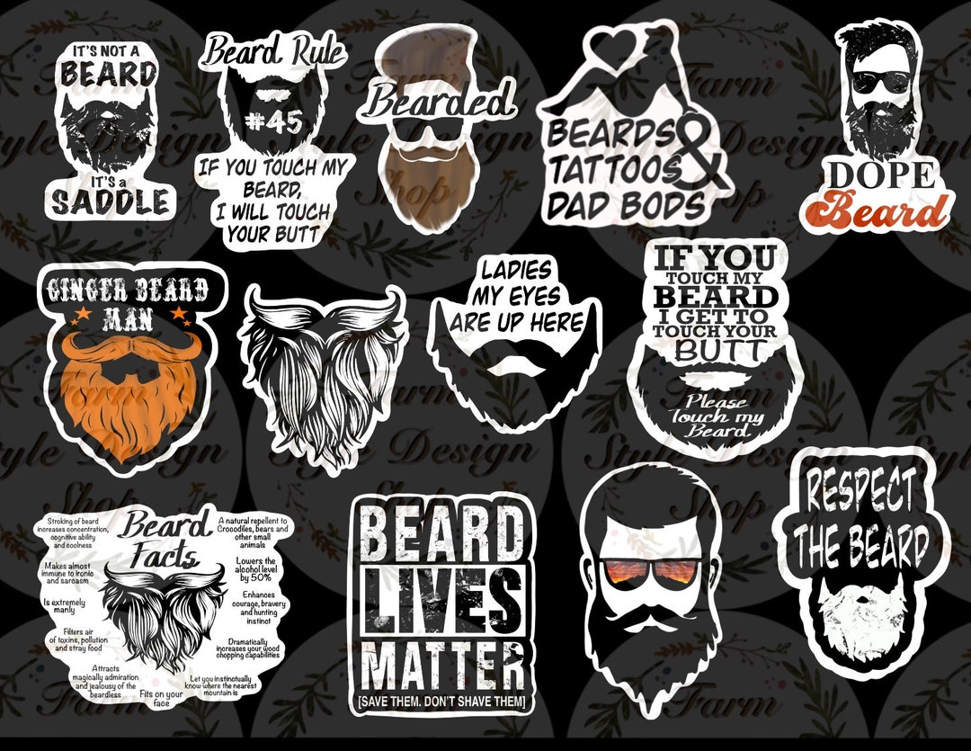 Beard Stickers 2nd Series - Etsy