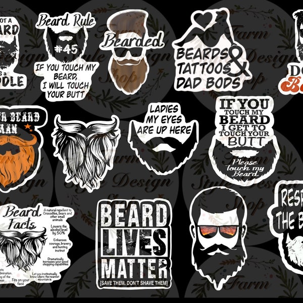 Beard Stickers - Etsy