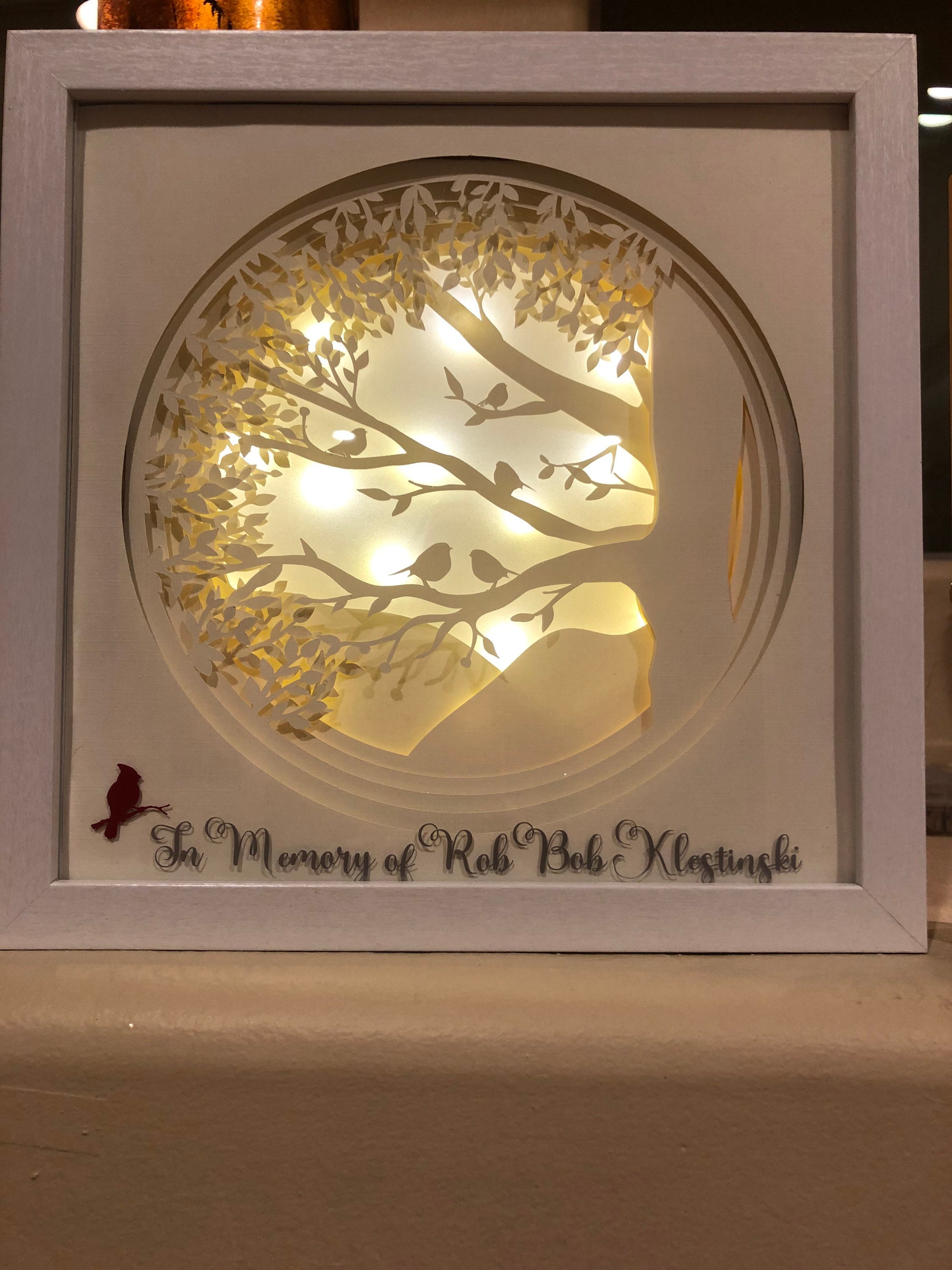 In Memory Of....shadow Box - Etsy