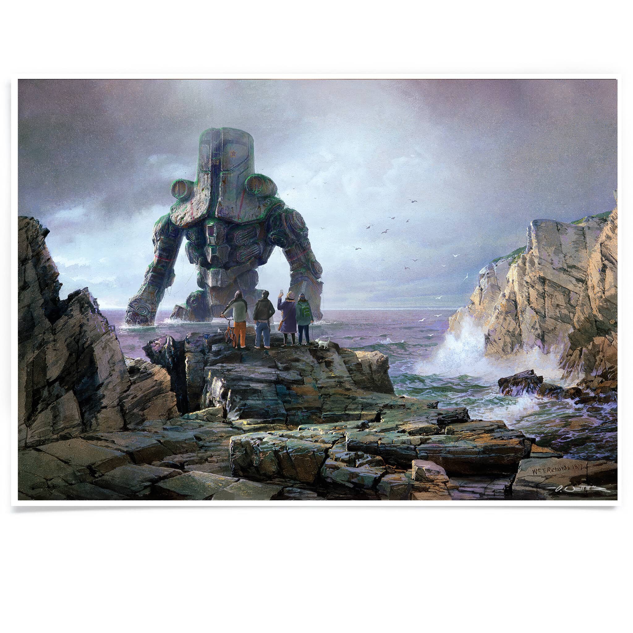Colossus at Rocky Coast Print of Jaeger Landscape Poster - Etsy Australia