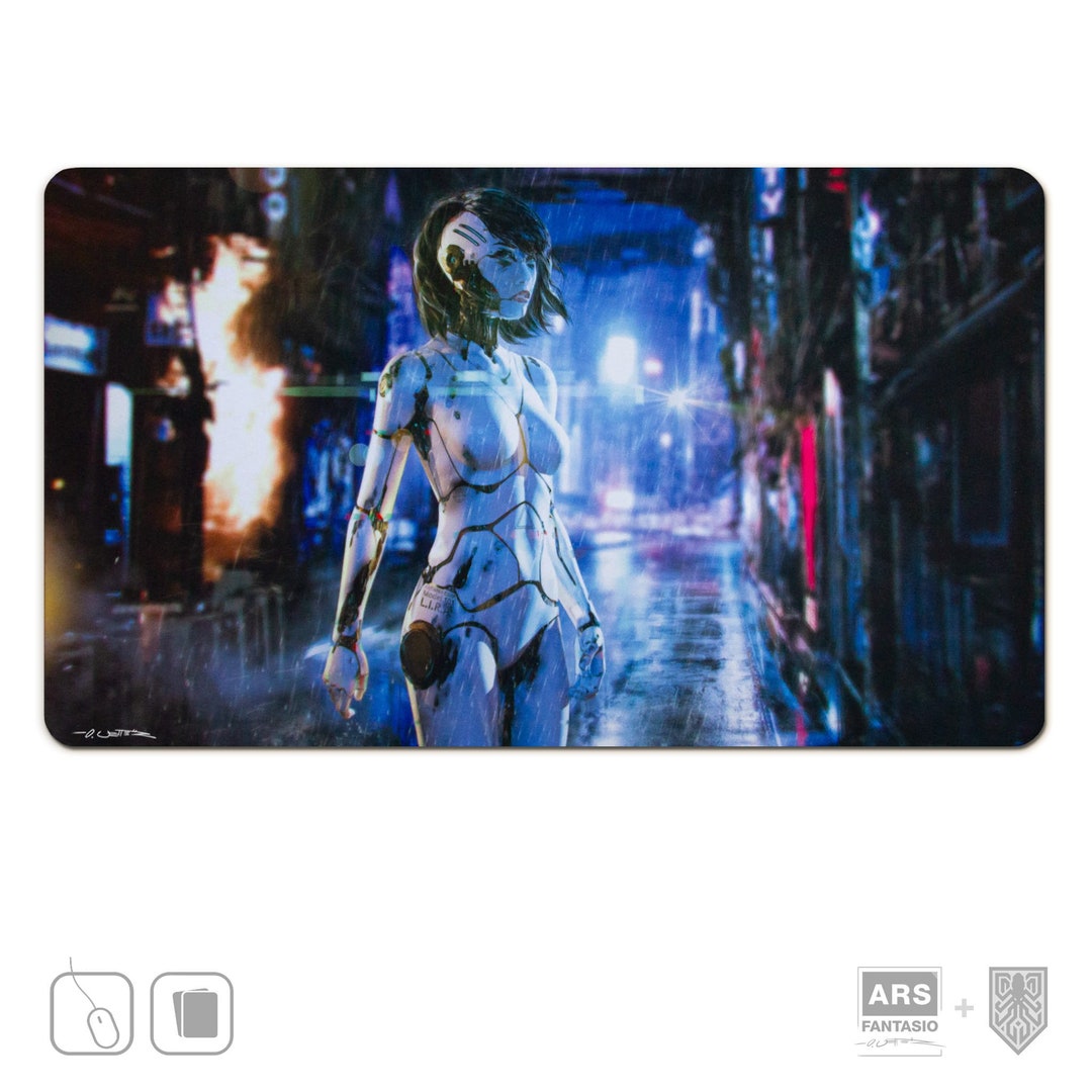 Playmat Antares 101 Cyberpunk MTG Game Mat Android Cyborg XL - Etsy
