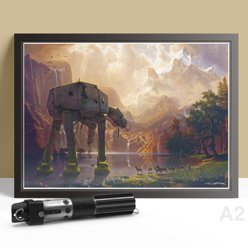 Art Print ATAT - 3 Legged Walker at Sierra Nevada Landscape, Printed ...