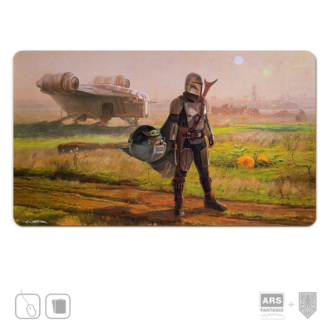 Playmat Mando & Grogu in Landscape, MTG Playmat XL Mousepad, Made in ...