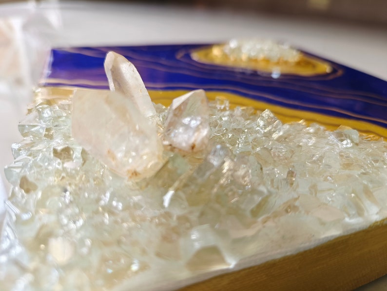 Wall Art, Resin Geode Art, Resin Wall Art, Blue Geode, Wall Decor ...