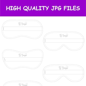 Eye Mask Pattern Template Eye Mask Sewing Pattern Digital Download 6 X ...