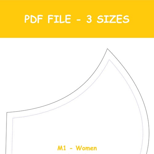 Face Mask Sewing Pattern With Filter Pocket Easy DIY - Etsy