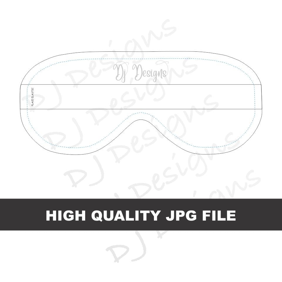 Eye Mask Pattern Template Eye Mask Sewing Pattern Digital Download 6 X ...