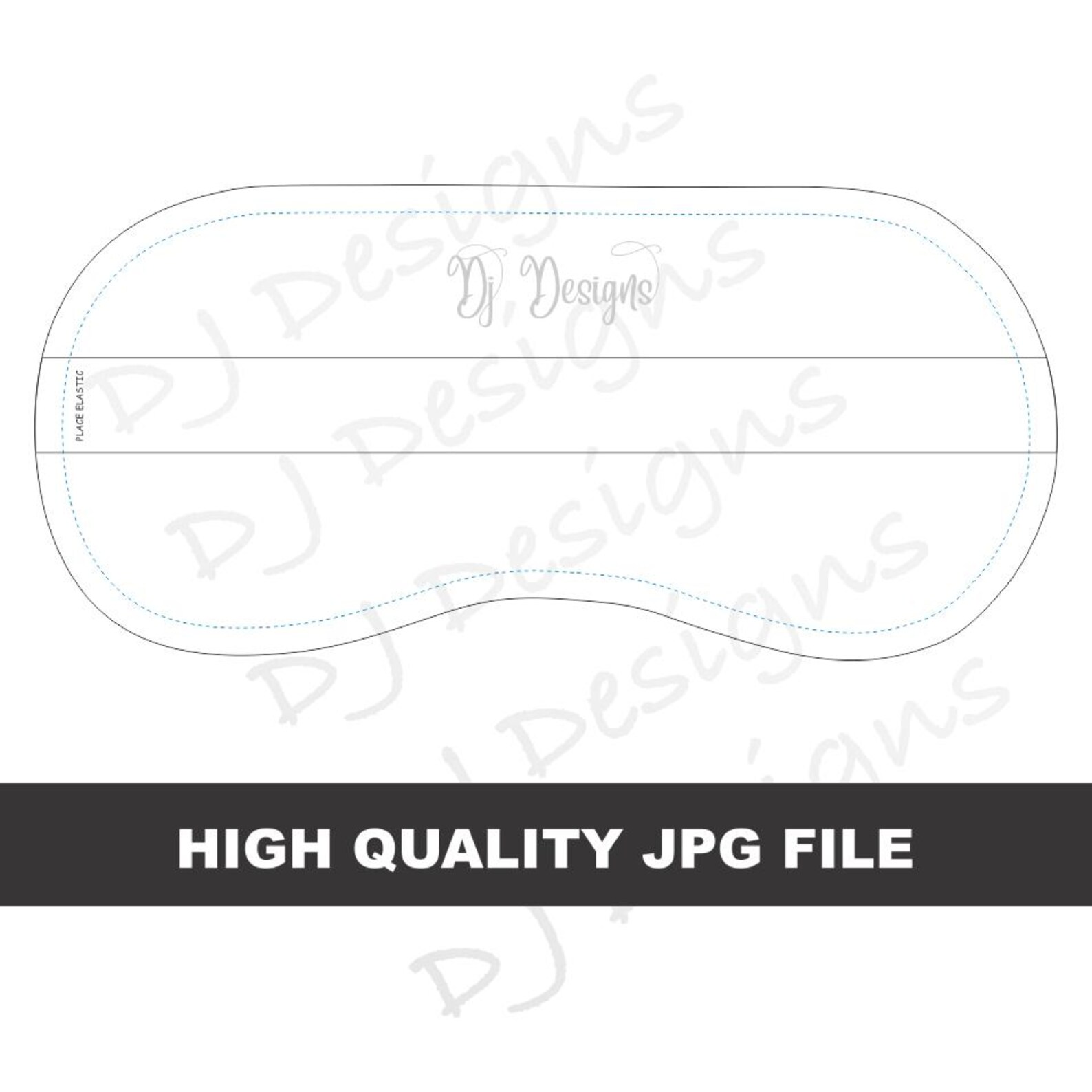 Eye Mask Pattern Template Eye Mask Sewing Pattern Digital Download 6 X ...