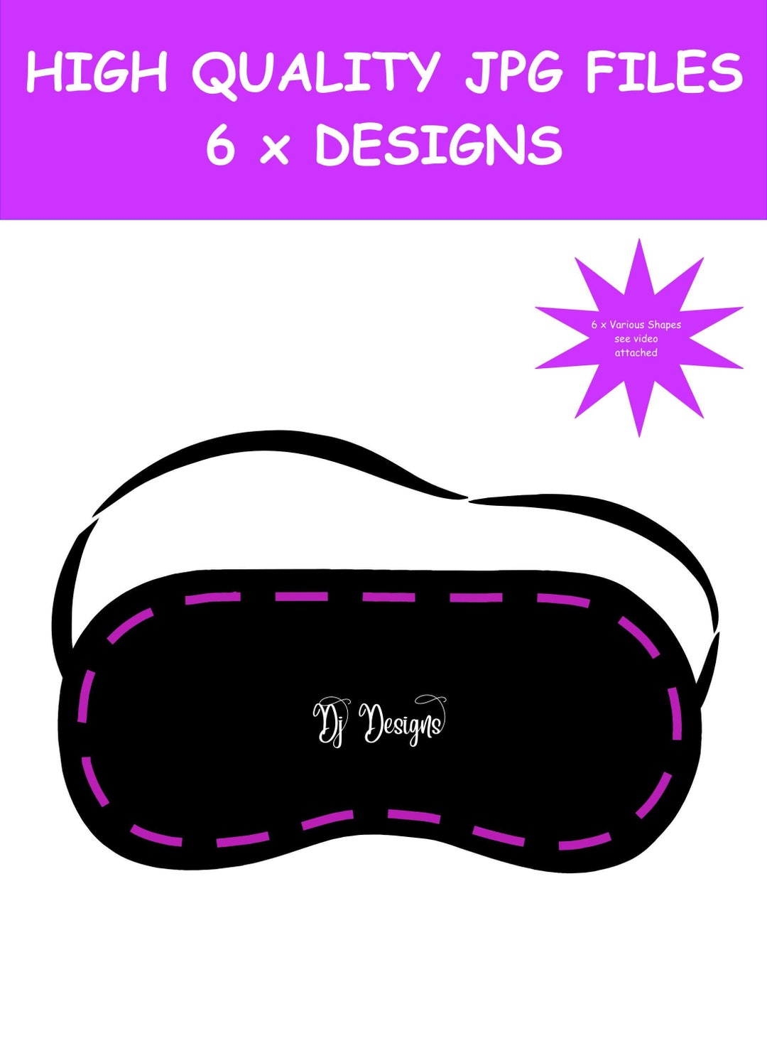 Eye Mask Pattern Template | Eye Mask Sewing Pattern | Digital Download | 6 X Shapes - Etsy