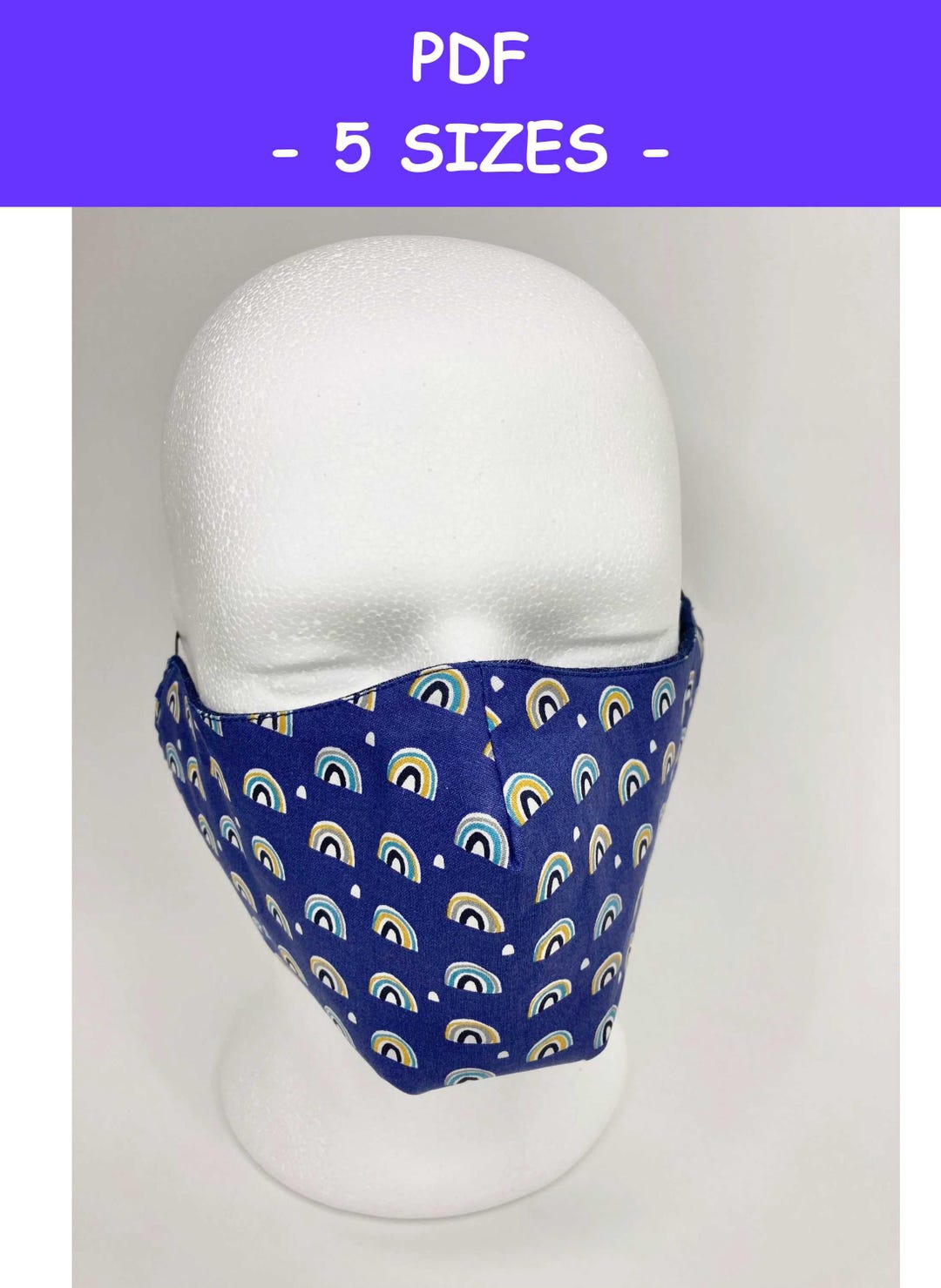 PDF | Face Mask Pattern Template | Face Mask Sewing Pattern | Digital ...