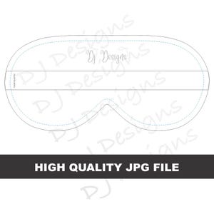Eye Mask Pattern Template Eye Mask Sewing Pattern Digital Download 6 X ...
