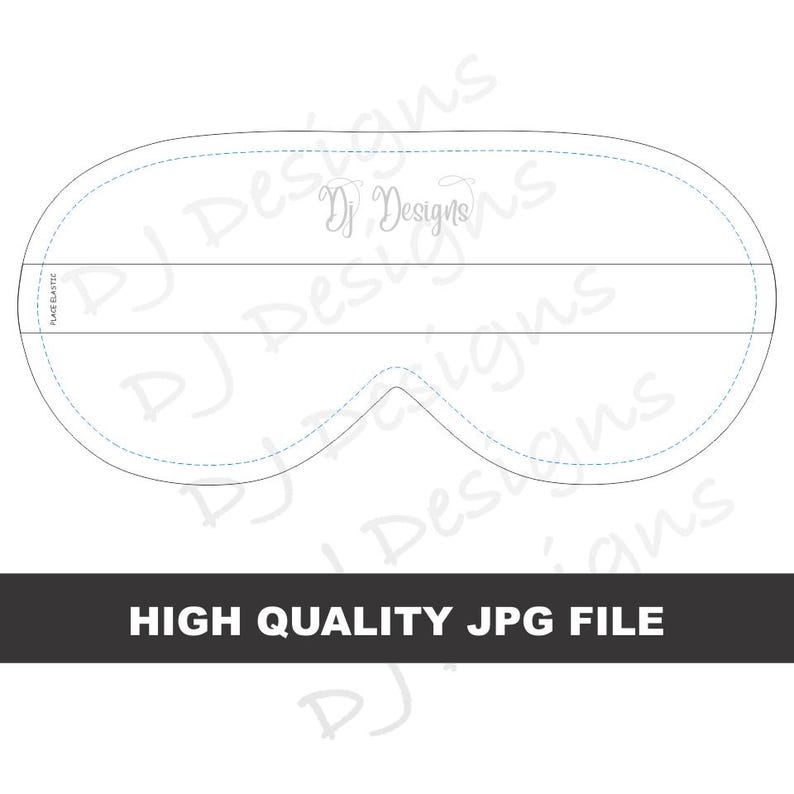 Eye Mask Pattern Template Eye Mask Sewing Pattern Digital Download 6 X ...