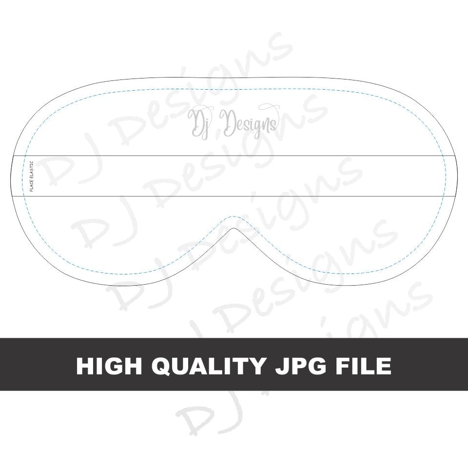 Eye Mask Pattern Template Eye Mask Sewing Pattern Digital Download 6 X ...