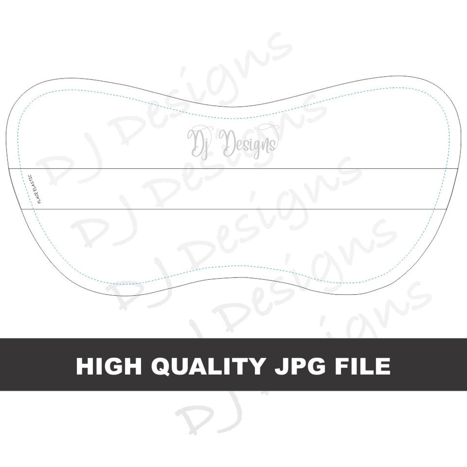 Eye Mask Pattern Template Eye Mask Sewing Pattern Digital Download 6 X ...