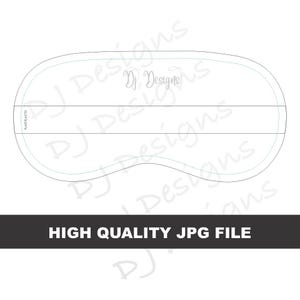 Eye Mask Pattern Template Eye Mask Sewing Pattern Digital Download 6 X ...