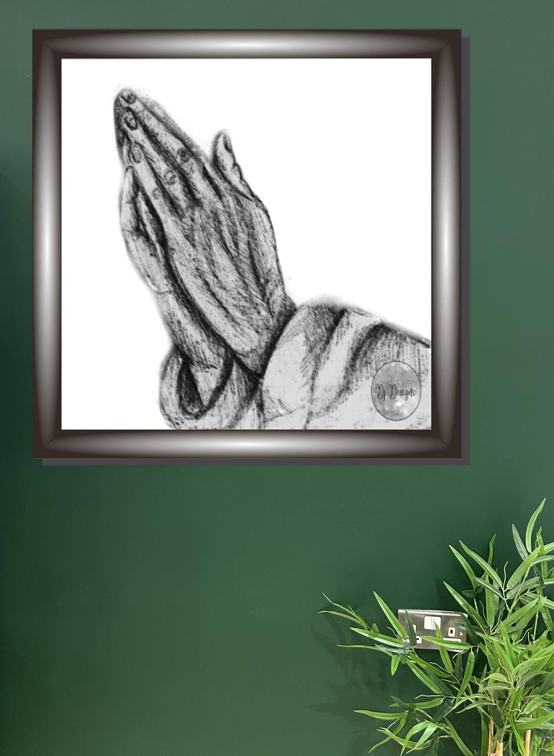 Praying Hands Clipart Wall Art Wall Decor Digital Poster Graphic Design ...