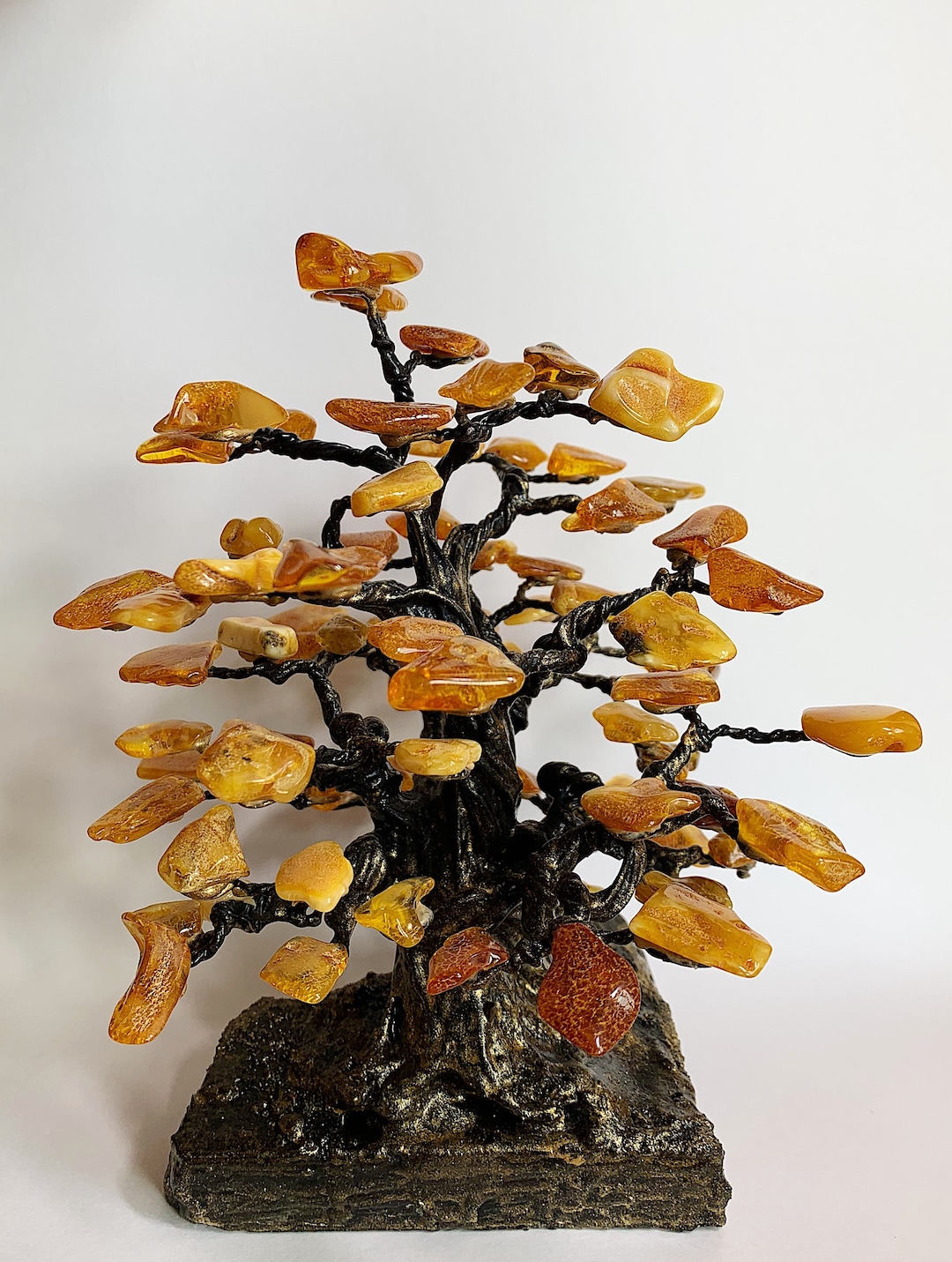 Authentic Natural Baltic Amber Tree 20cm. Luxury Present or Decoration ...