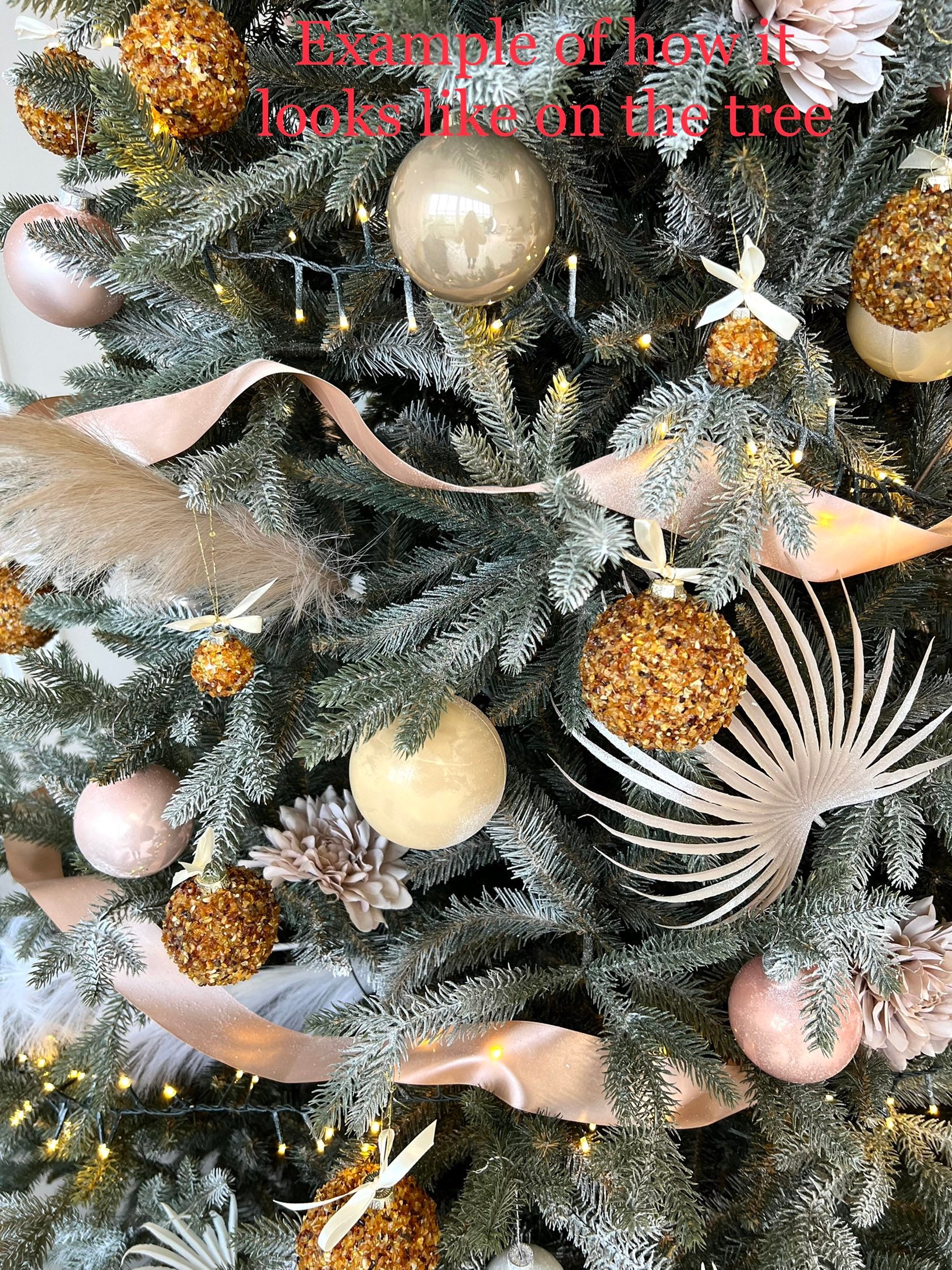 Christmas Tree Decoration With the Natural Baltic Amber | Amber ...