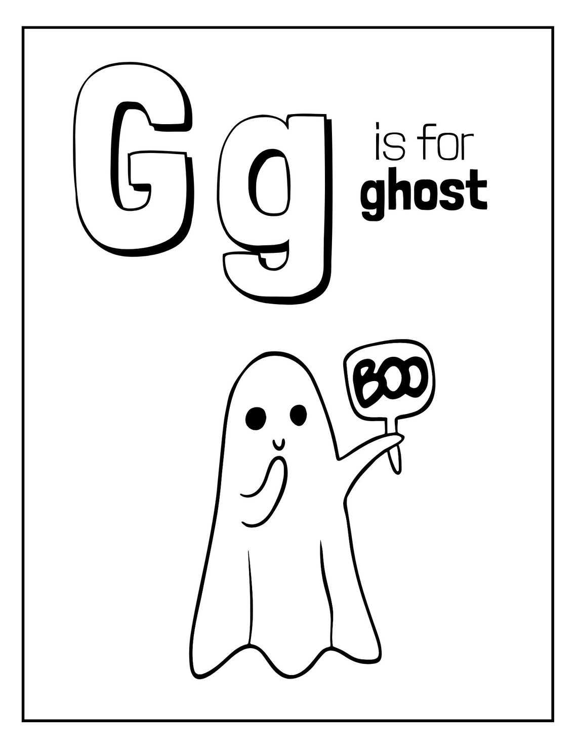 Halloween Alphabet Coloring Pages / Printable Coloring Pages / - Etsy
