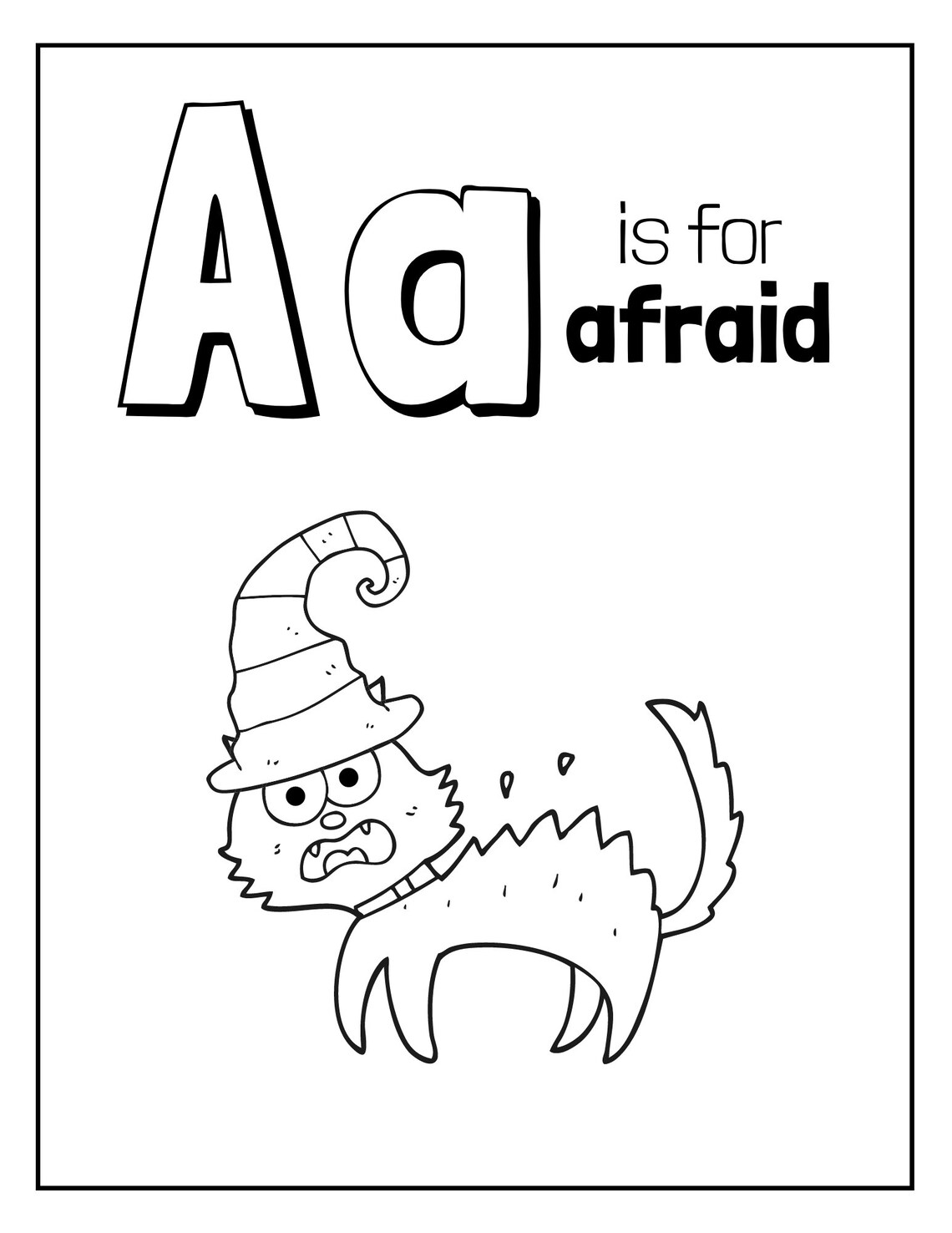 Halloween Alphabet Coloring Pages / Printable Coloring Pages / - Etsy