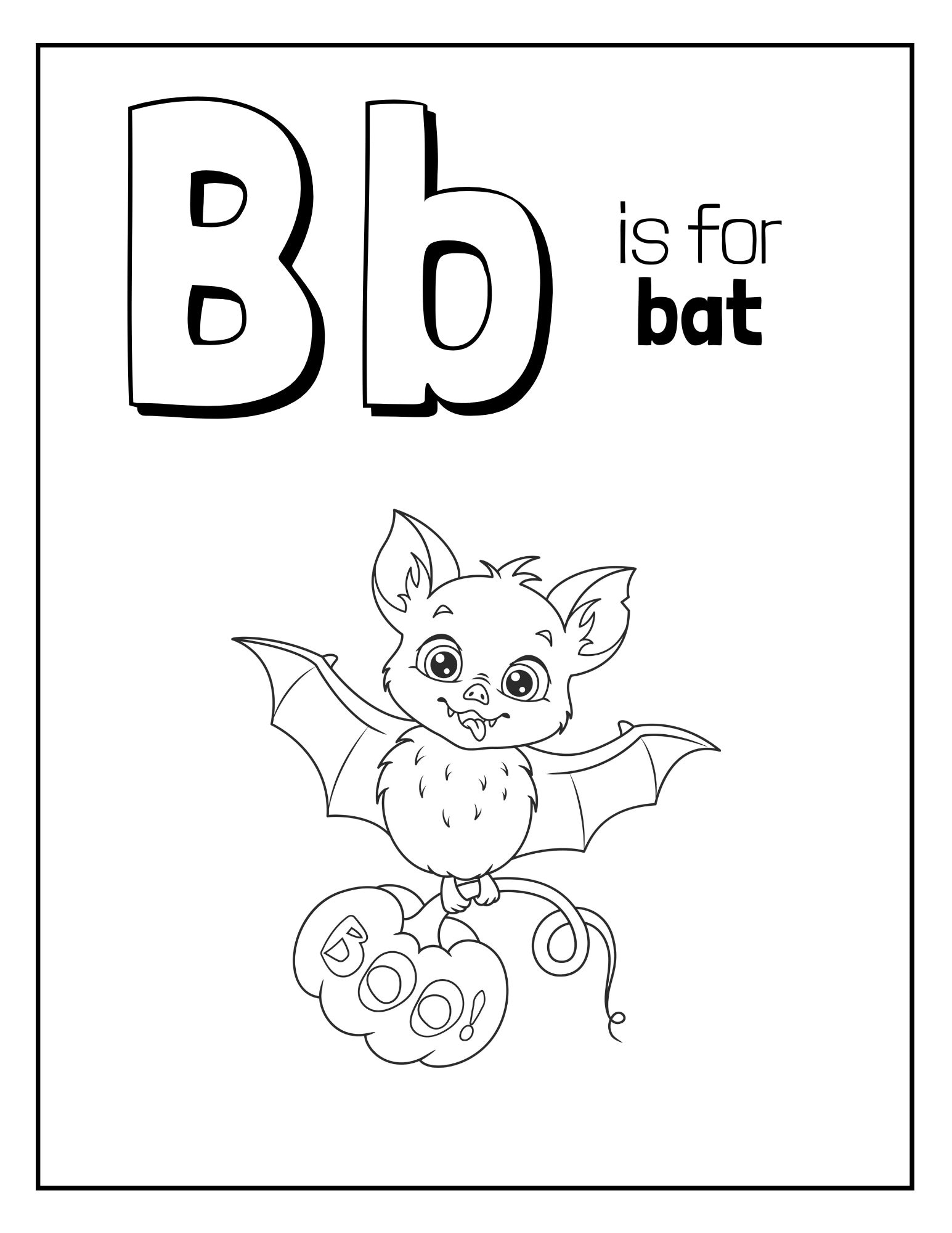 Halloween Alphabet Coloring Pages / Printable Coloring Pages / - Etsy