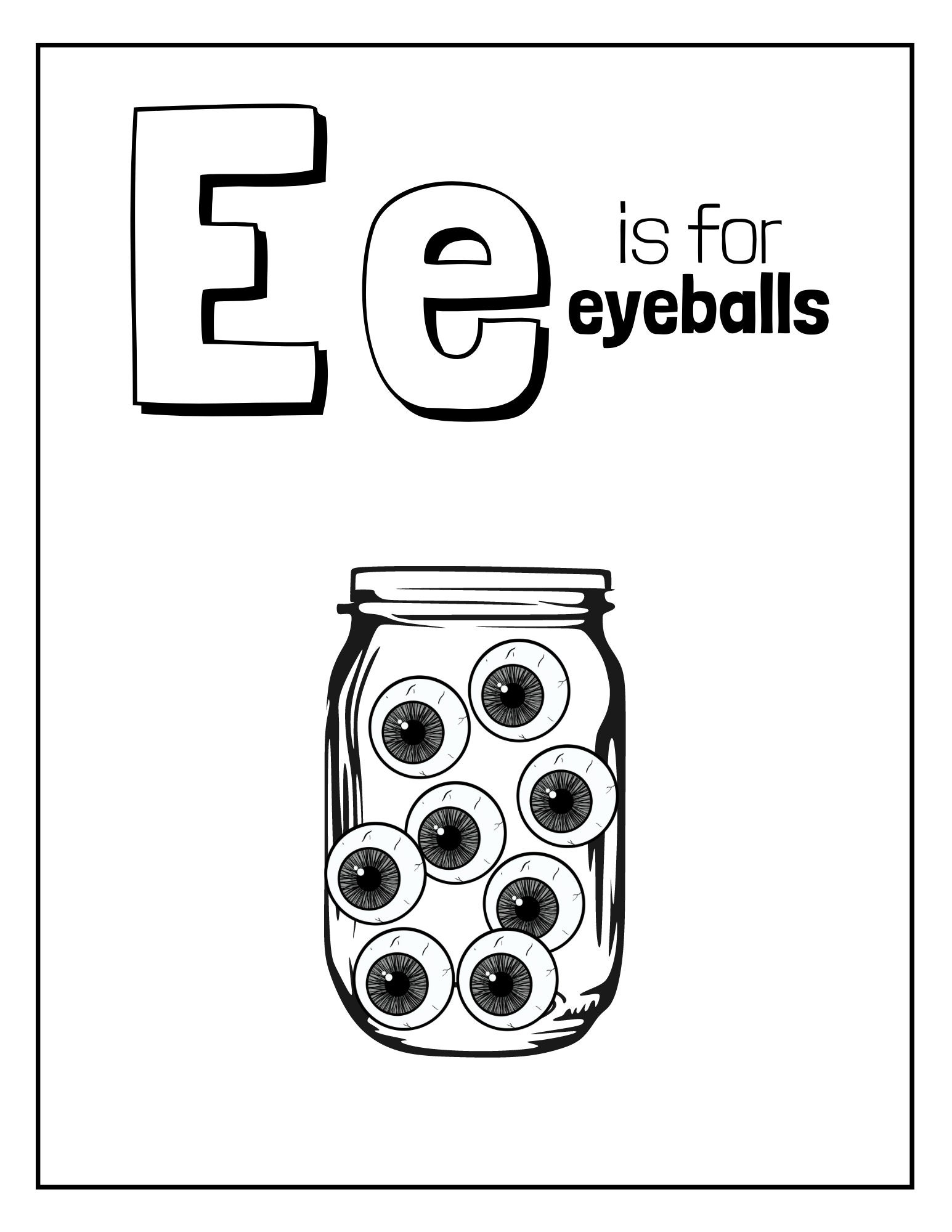 Halloween Alphabet Coloring Pages / Printable Coloring Pages / - Etsy