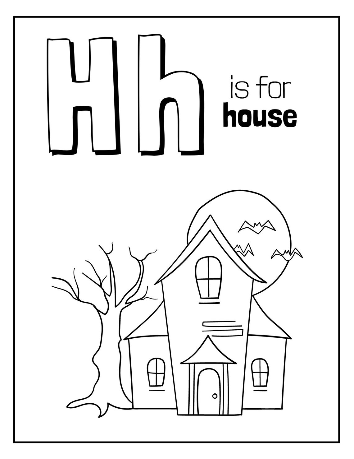 Halloween Alphabet Coloring Pages / Printable Coloring Pages / - Etsy