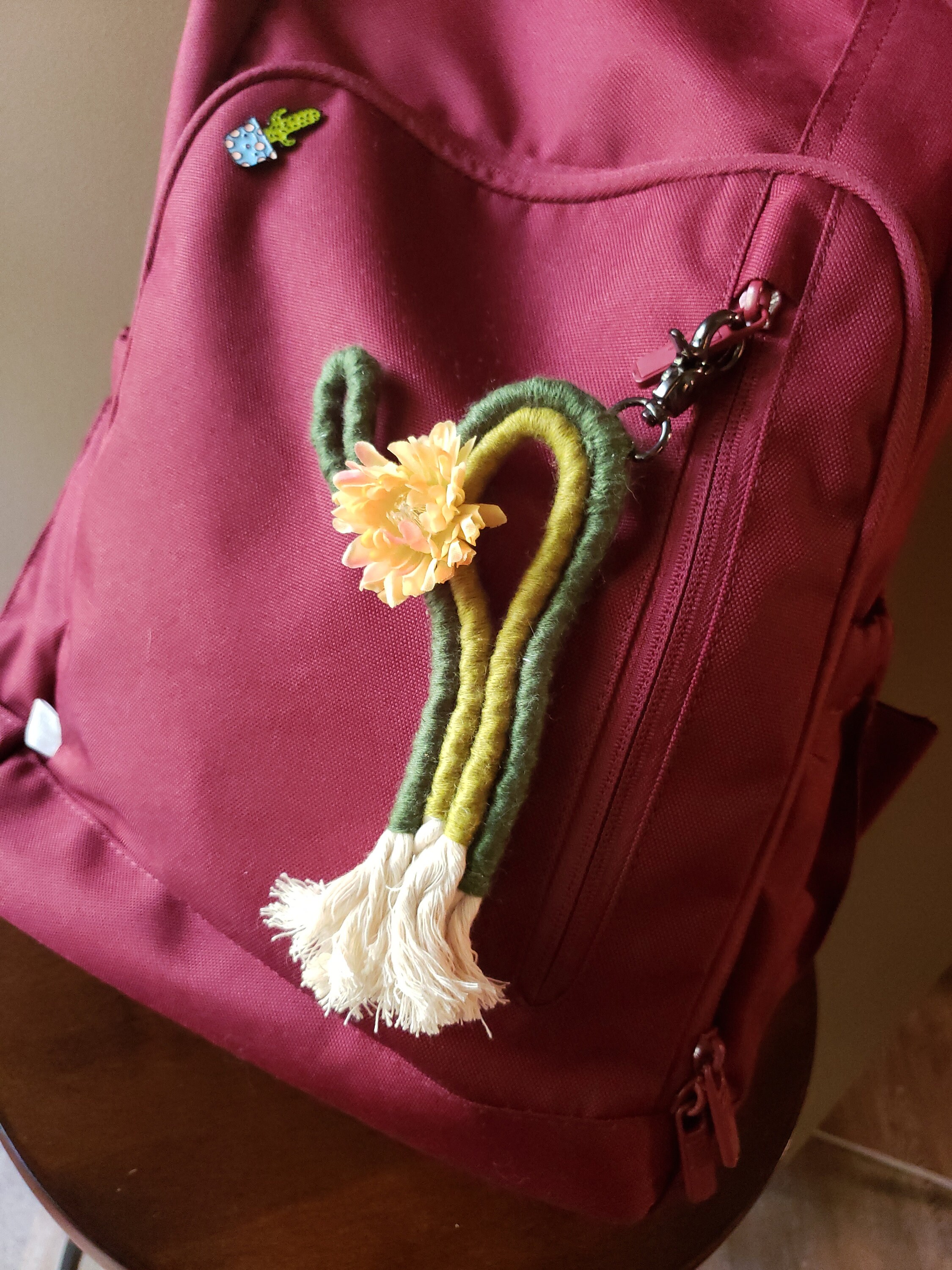 Macrame Cactus Keychain Personalized Gift for Bestie Party - Etsy Australia