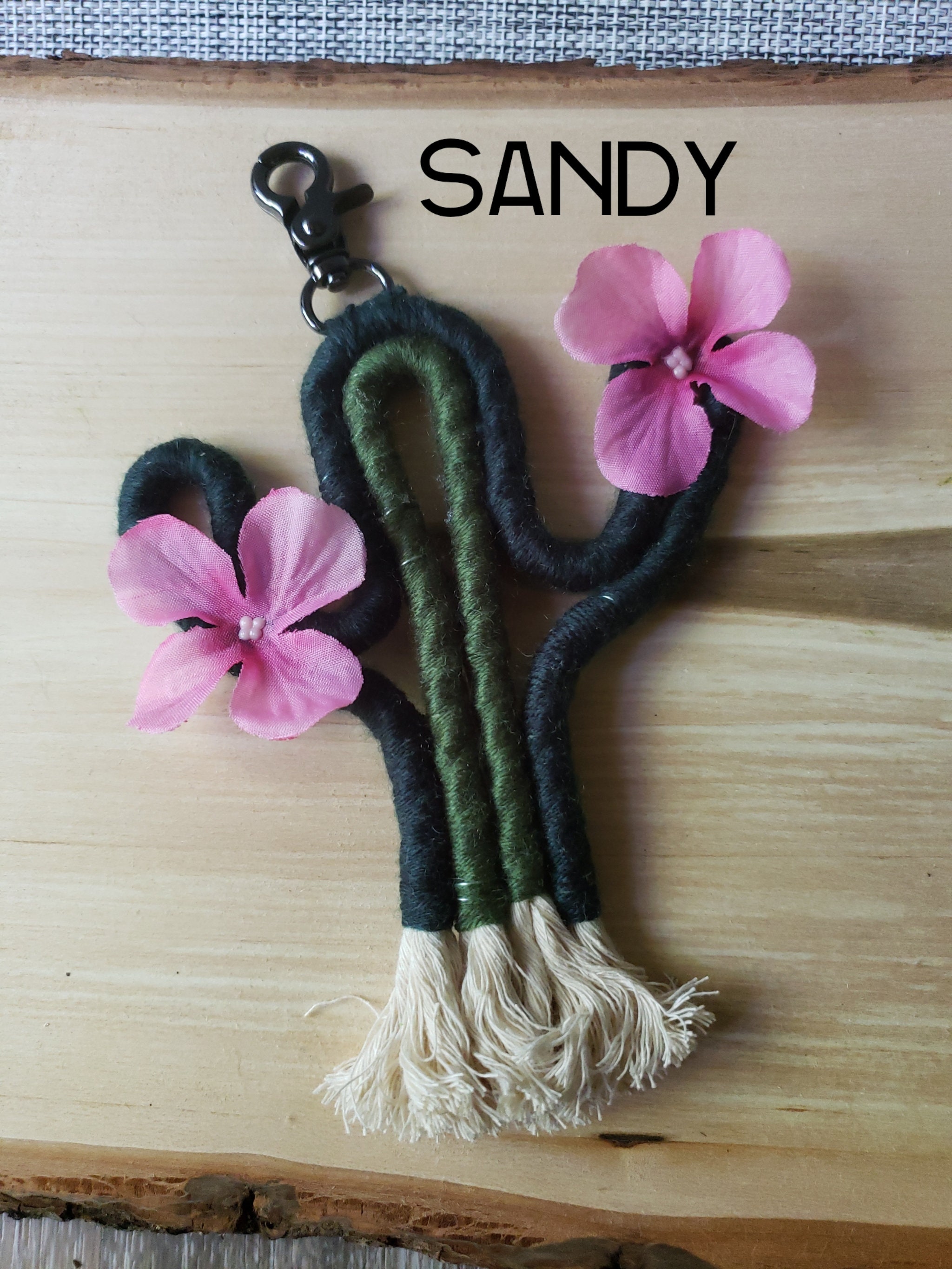 Macrame Cactus Keychain Personalized Gift for Bestie Party - Etsy Australia