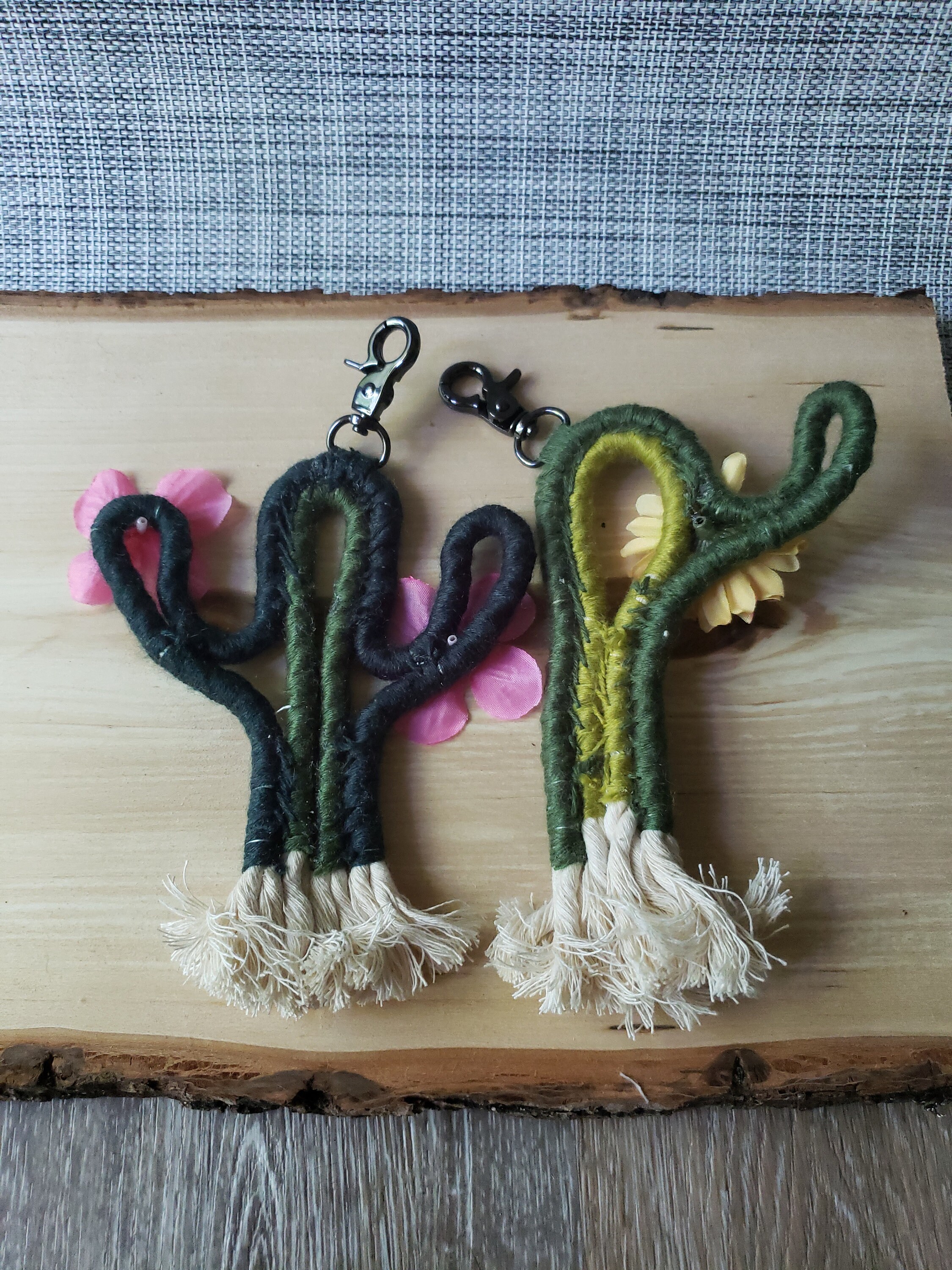 Macrame Cactus Keychain Personalized Gift for Bestie Party - Etsy Australia