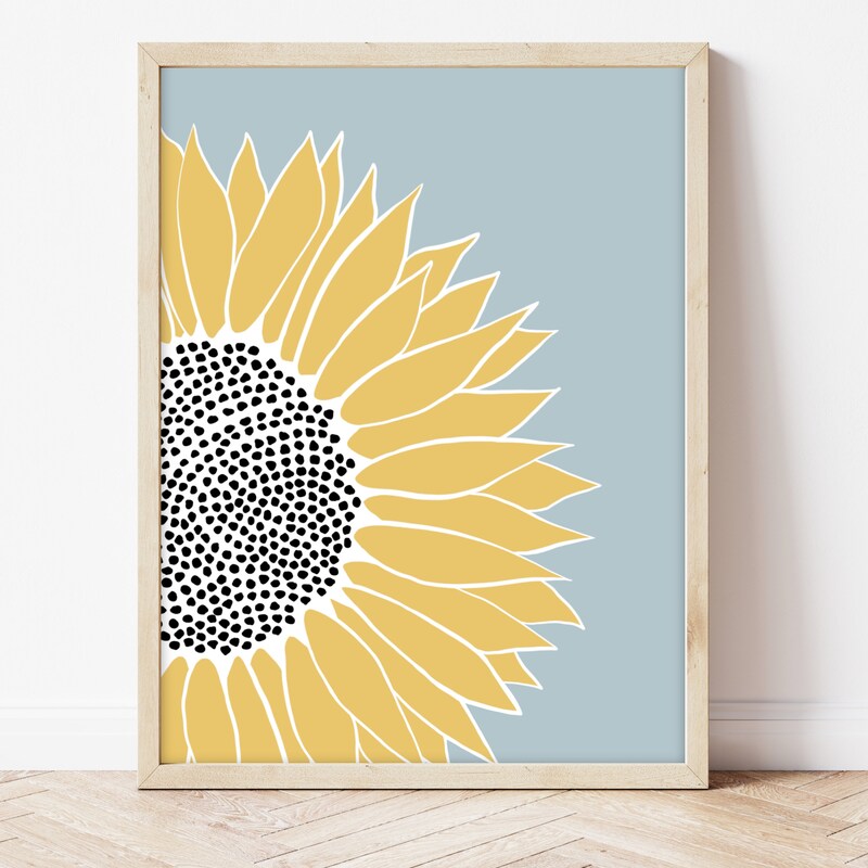 Sunflower Art Print - Etsy